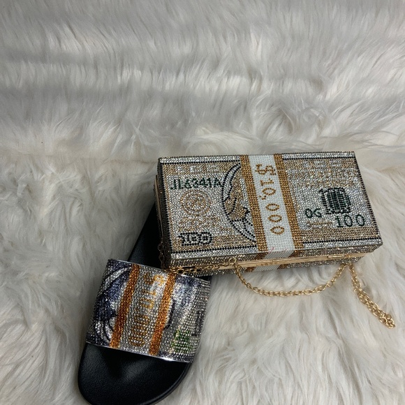 Shoes | Bling Money Sandal Blacknew | Poshmark